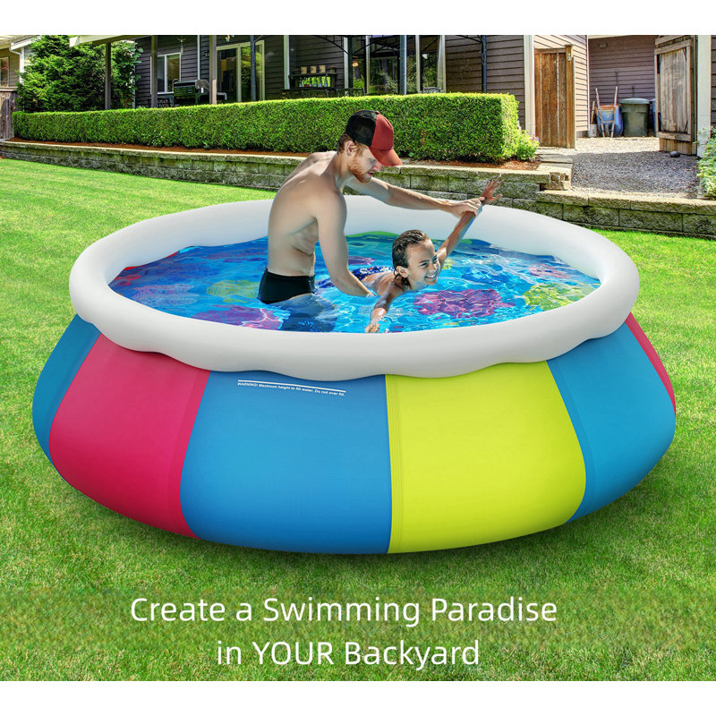 MANLAY EVA JOY 2.5' x 10' PVC Inflatable Pool | Wayfair